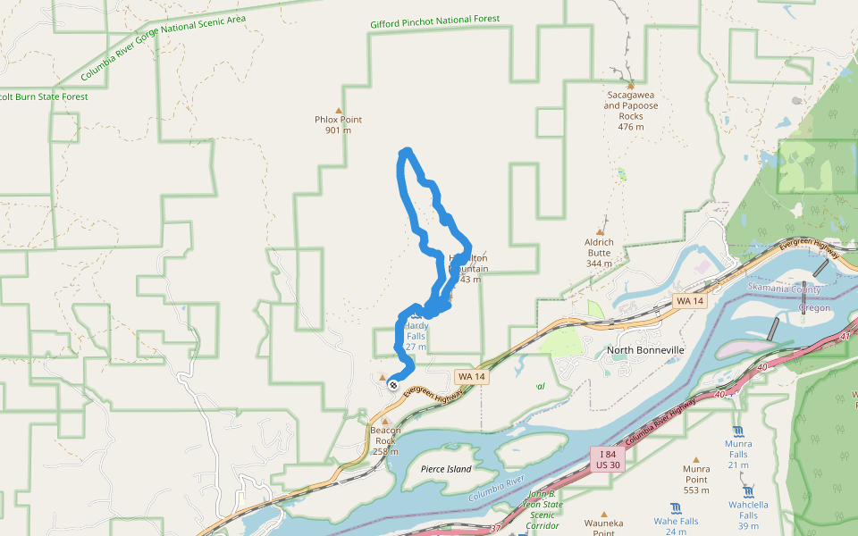 Hamilton Mountain Loop Hiking Trail - Stevenson, Washington | Pacer