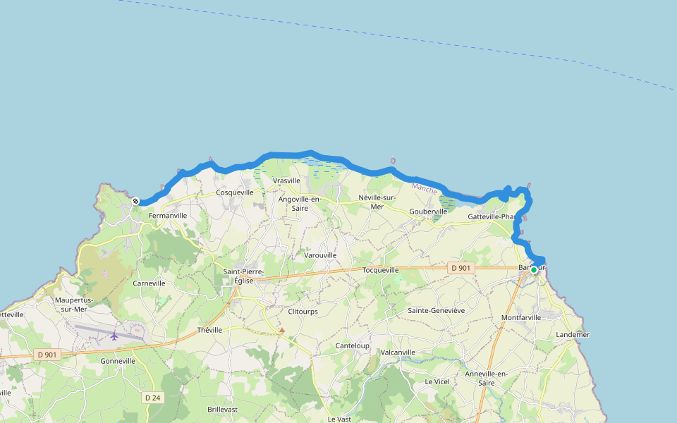 Barfleur to Fermanville Hiking Trail - Tocqueville, Normandie | Pacer