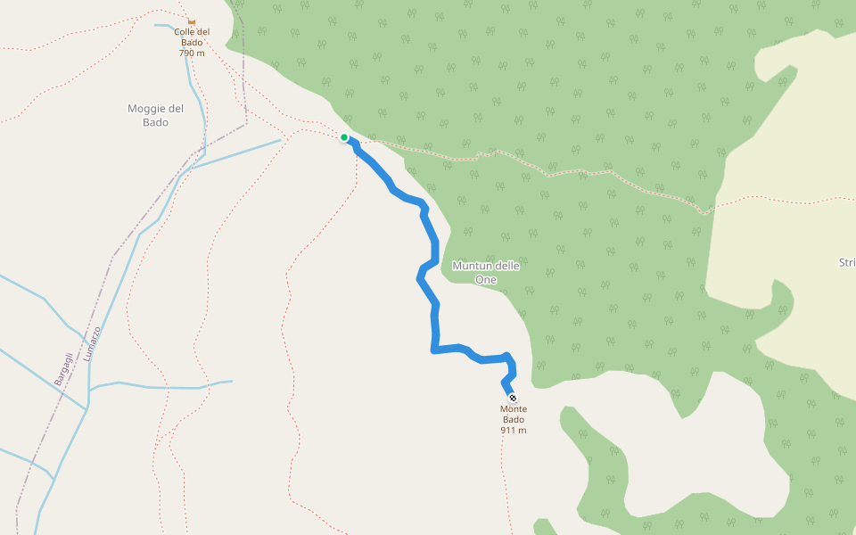 Colle del Bado - Monte Bado | Walking Map