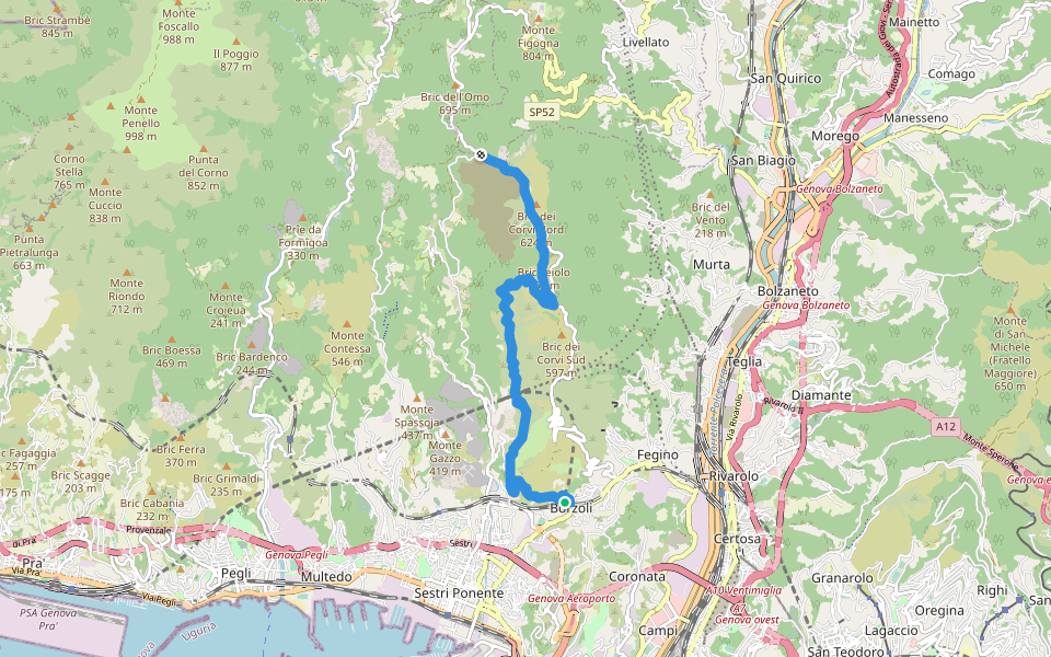 Borzoli - Rocca dei Corvi North - Fossa Luea Hiking Trail - Liguria | Pacer