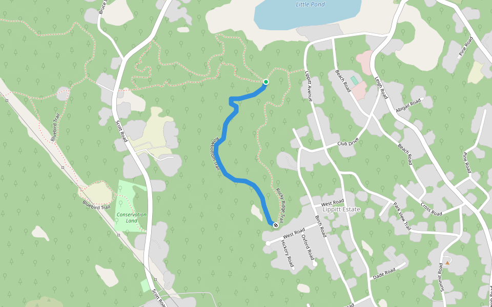 Rowbottom Trail in Rhode Island | Walking Map