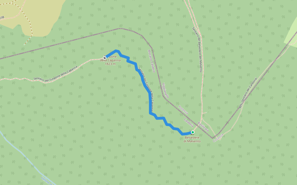 Path of the Timpone della Capanna | Walking Map