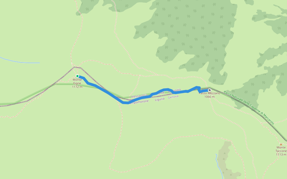 Passo di Mezzano - Monte delle Figne | Walking Map