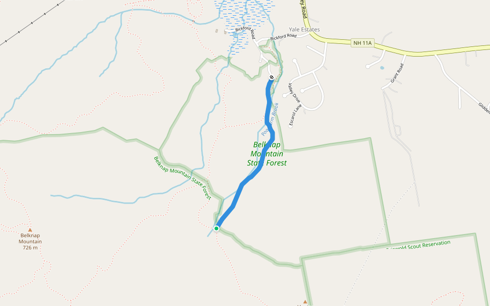 Gilford Fire Road in New Hampshire | Walking Map