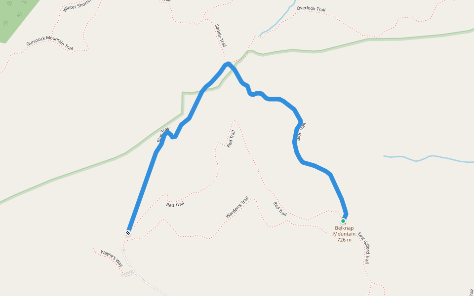 Blue Trail in New Hampshire | Walking Map