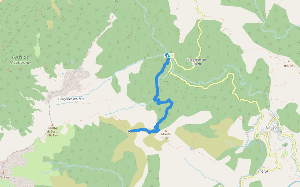 Liaison Ghisoni GR20 in Corse | Walking Map