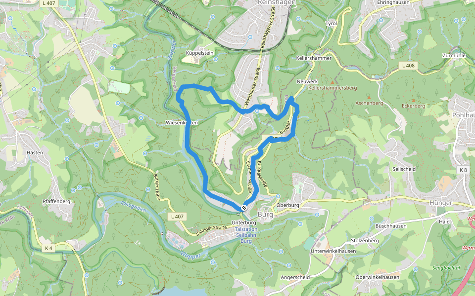 Castle circular route A2 Hiking Trail - Remscheid, Nordrhein-Westfalen ...