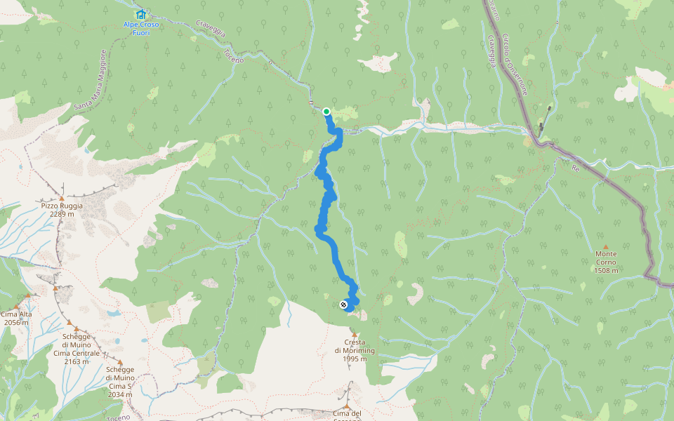 M51a - Fondo Monfracchio - Cresta Moriming | Walking Map