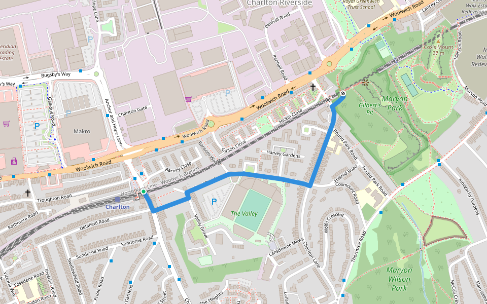 Link to Charlton station (section 05) in England | Walking Map