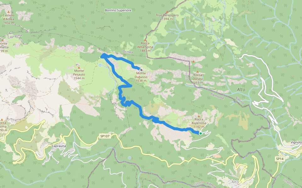 Madonna del Lago - Colle S. Bartolomeo - Monte Dubasso | Walking Map