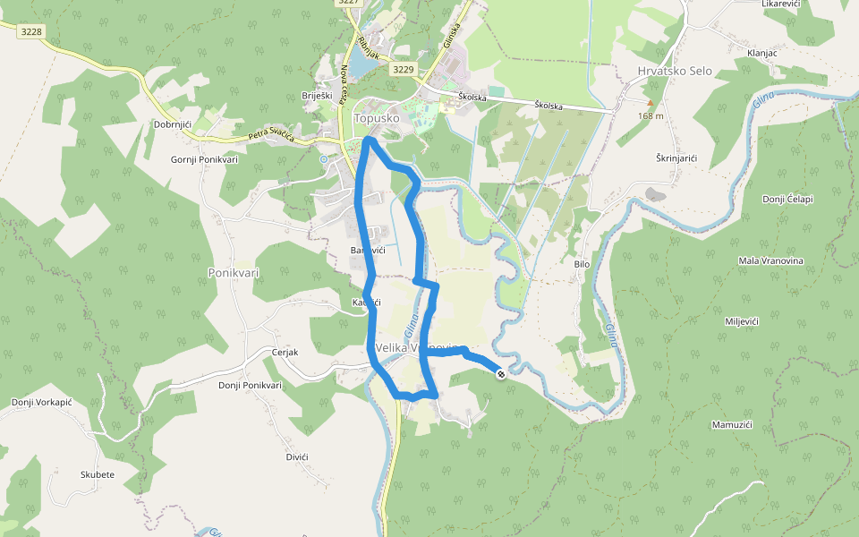 Pedestrian path 2c of Topusko municipality in Sisačko-moslavačka ...