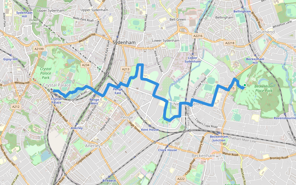 Green Chain Walk section 10 in England | Walking Map