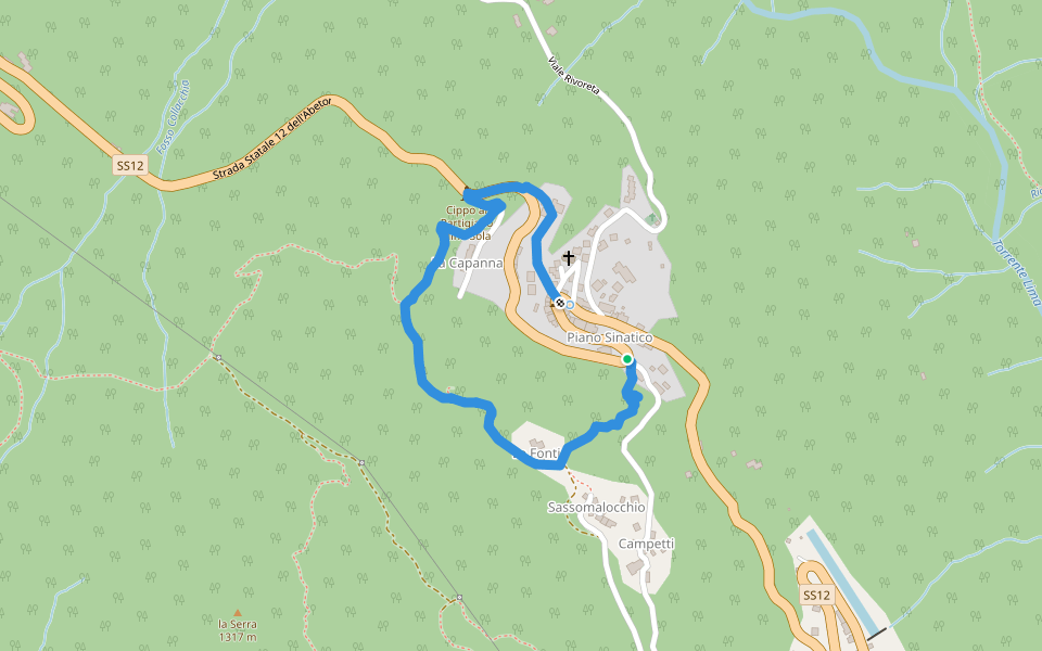 Yellow Route - Pianosinatico Gothic Line Museum in Toscana | Walking Map