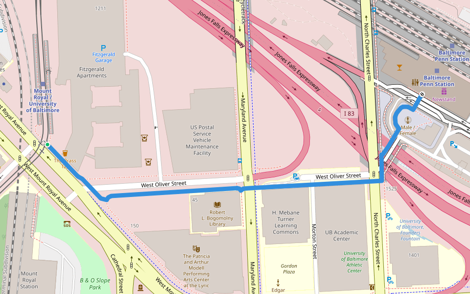 Walking Alternative to Penn-Camden Shuttle Trail - Baltimore, Maryland ...