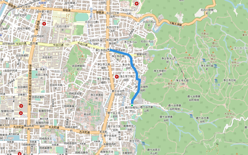 Kyoto Round Trail Higashiyama Course 48:52-1 in Kyoto | Walking Map