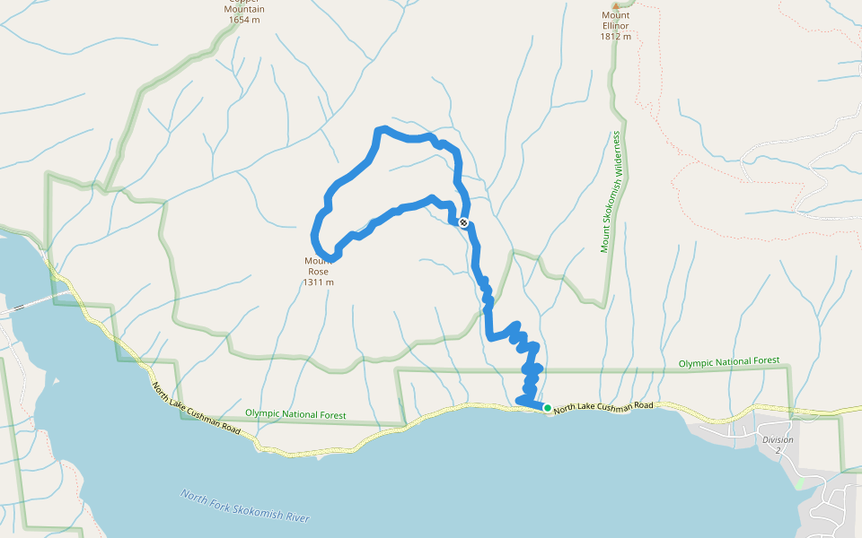 Mount Rose Trail #814 Hiking - Hoodsport, Washington | Pacer