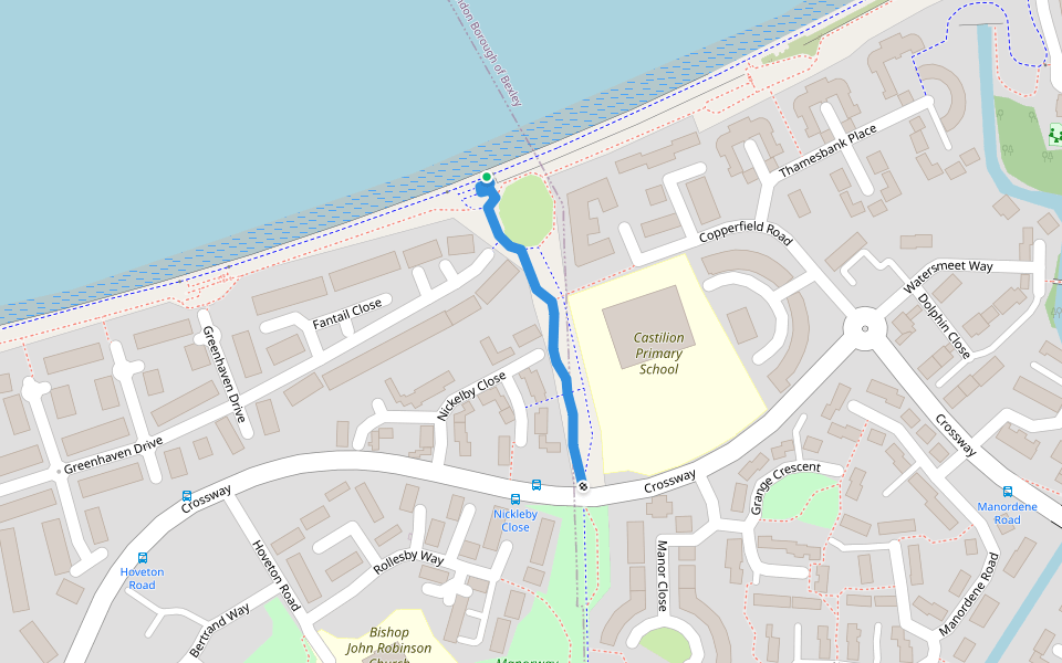 Green Chain Walk section 1 link in England | Walking Map