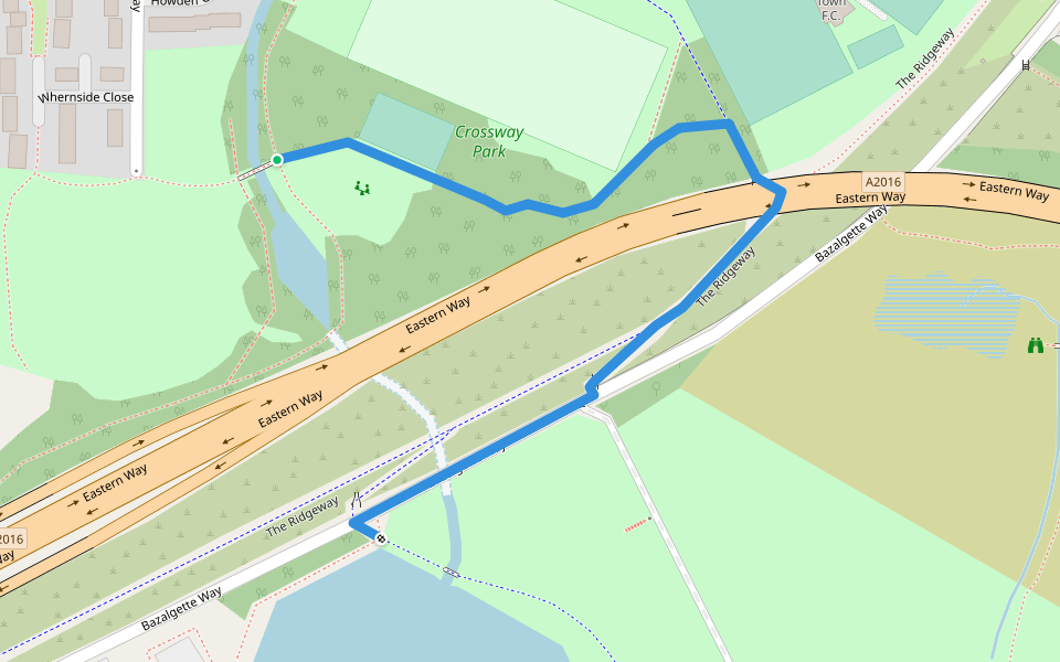 Green Chain Walk section 1 link in England | Walking Map