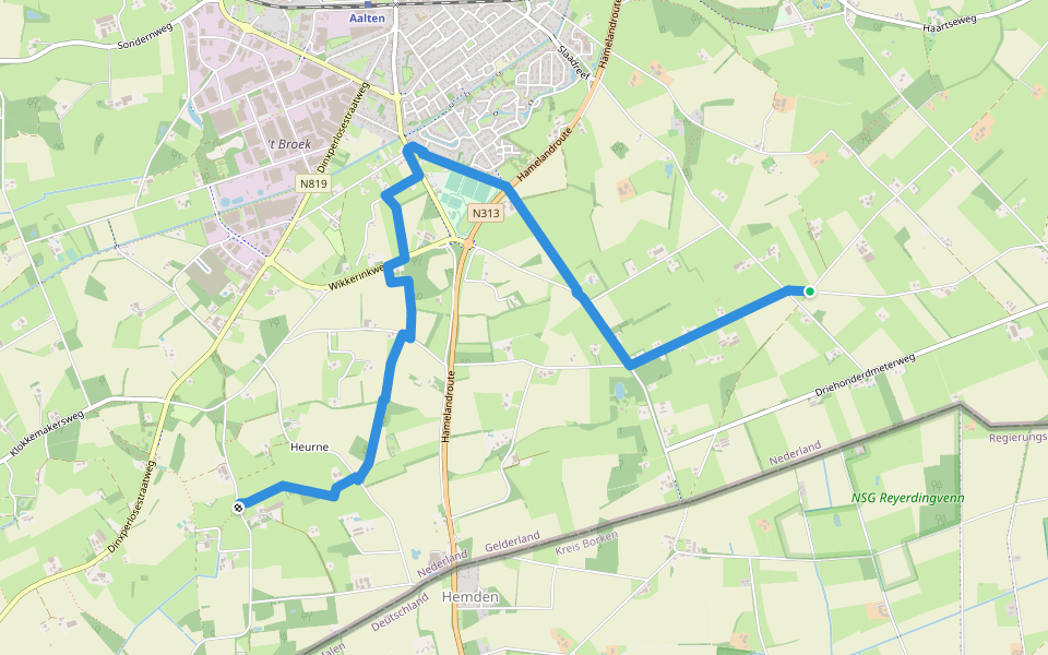 Connection route D11-D25 in Gelderland | Walking Map