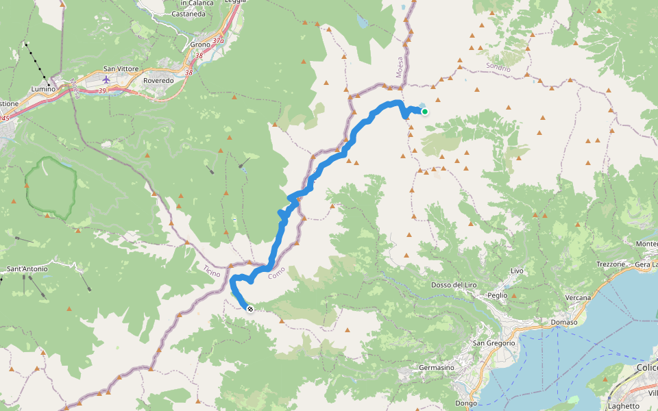 Alta Via del Lario (Como Hut-Giovo Hut) | Walking Map