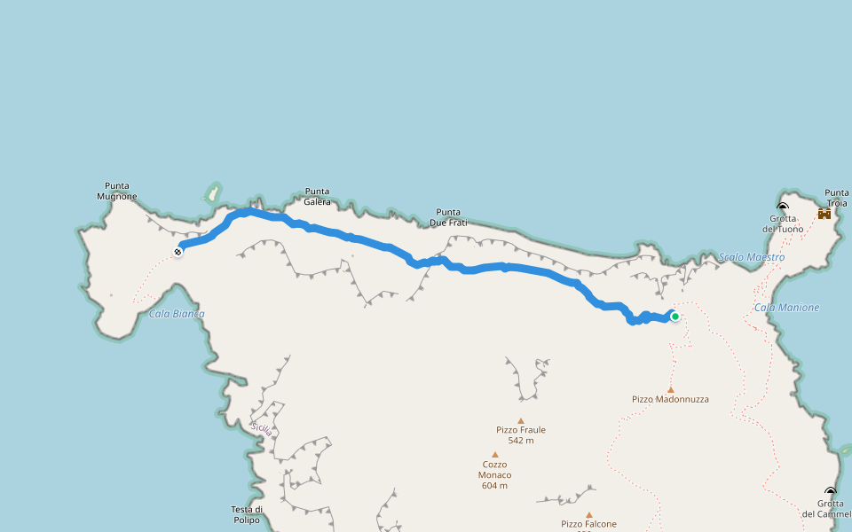 Cala Bianca Scopello Sicily Map