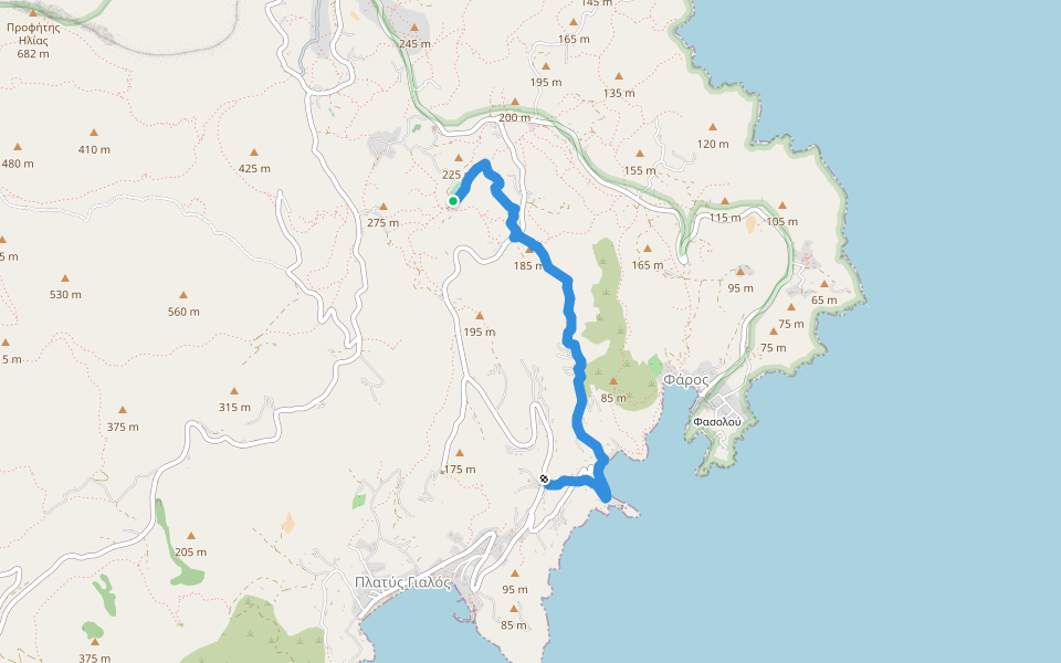 3A - Tholos - Panagia Chrysopigi | Walking Map