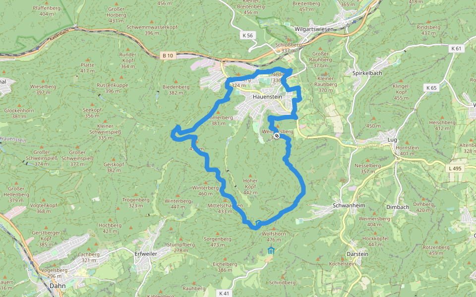 Hauenstein shoemaker's path in Rheinland-Pfalz | Walking Map
