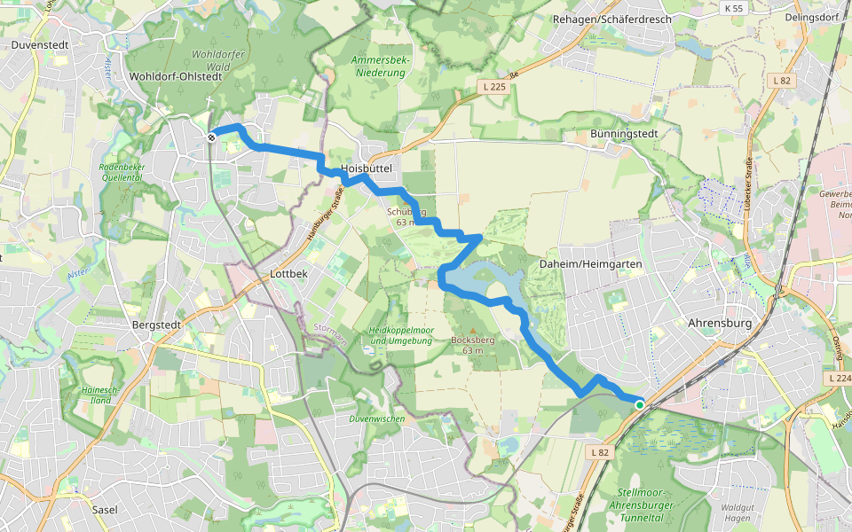 Ohlstedt - Ahrensburg (OH-AH) in Schleswig-Holstein | Walking Map