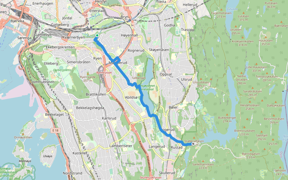 Hiking route E4 Trail - Oslo | Pacer