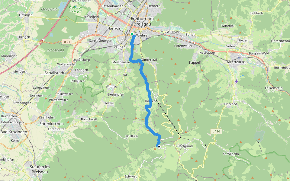 Blue diamond Freiburg - Horben - Eckhof - Gießhübel - Schauinsland in ...