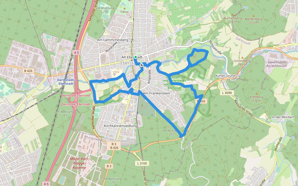 Sendero natural de Eberstadt Escalar - Darmstadt, Hesse | Pacer