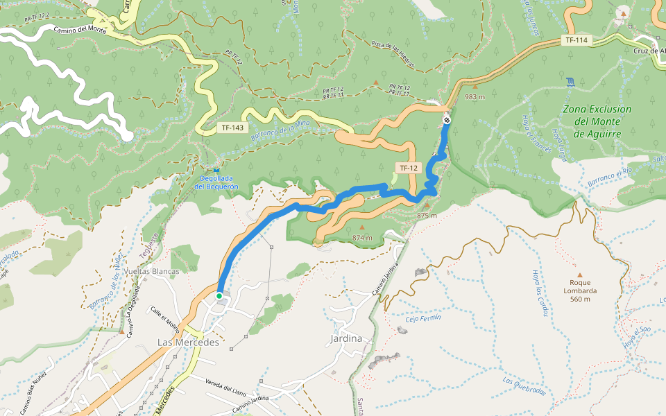 PR-TF 1: Las Mercedes - Cruz del Carmen Hiking Trail - La Laguna ...