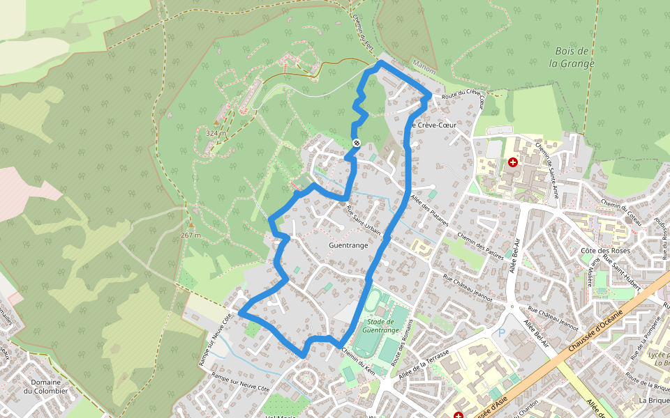 Circuit de Guentrange in Grand Est | Walking Map