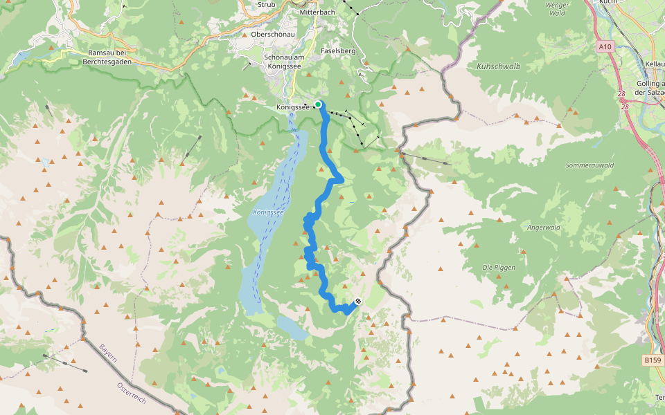 AV path 493 (Königssee - Gotzenalm - Landtal) in Bayern | Walking Map