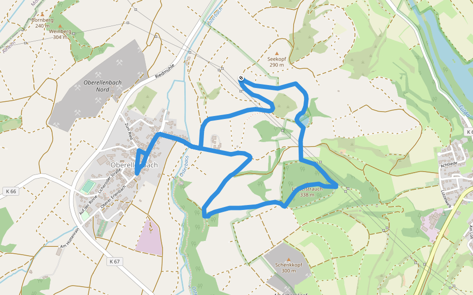 Oberellenbach circular hiking trail O1 - Alheim, Hessen | Pacer