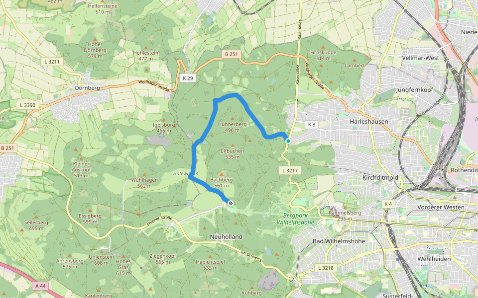 Lawn Alley - Hercules in Hessen | Walking Map