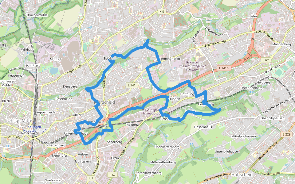 (M) Around Merscheid Hiking Trail - Solingen, Nordrhein-Westfalen | Pacer