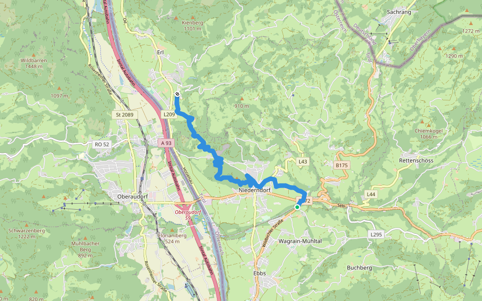Unlimited hiking trail (Erl - Sebi) in Tirol | Walking Map