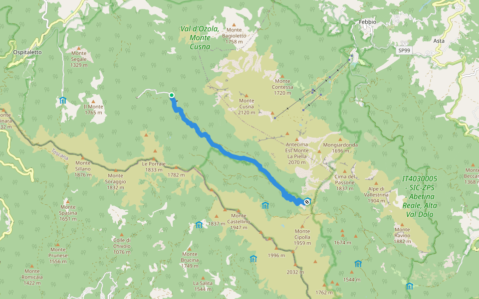 Presa Alta - Refugio Battisti | Walking Map