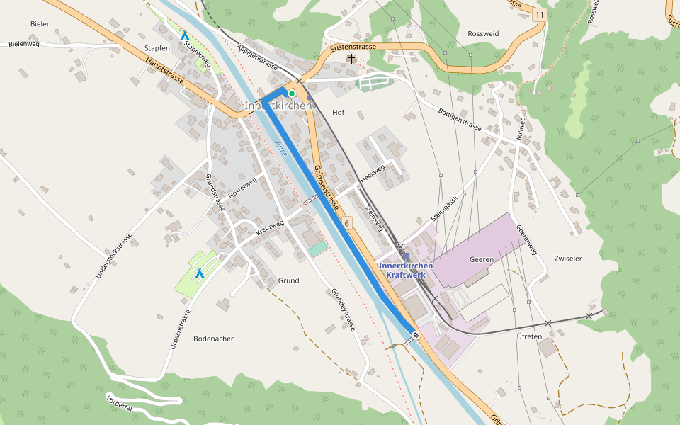 Interlaken (Post) - Interlaken (KWO) in Bern | Walking Map