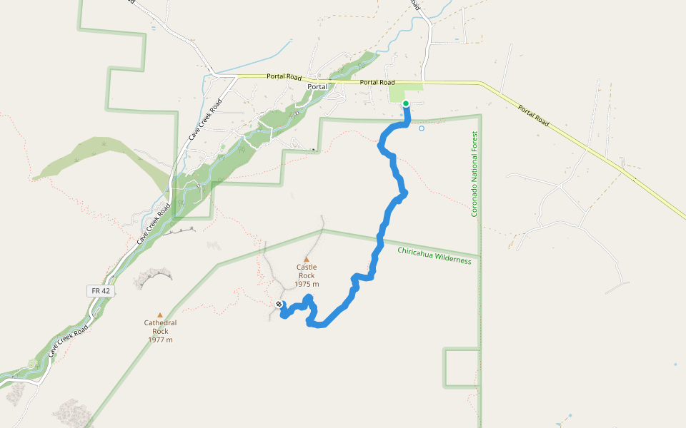 Hummingbird Spring Trail in Arizona | Walking Map