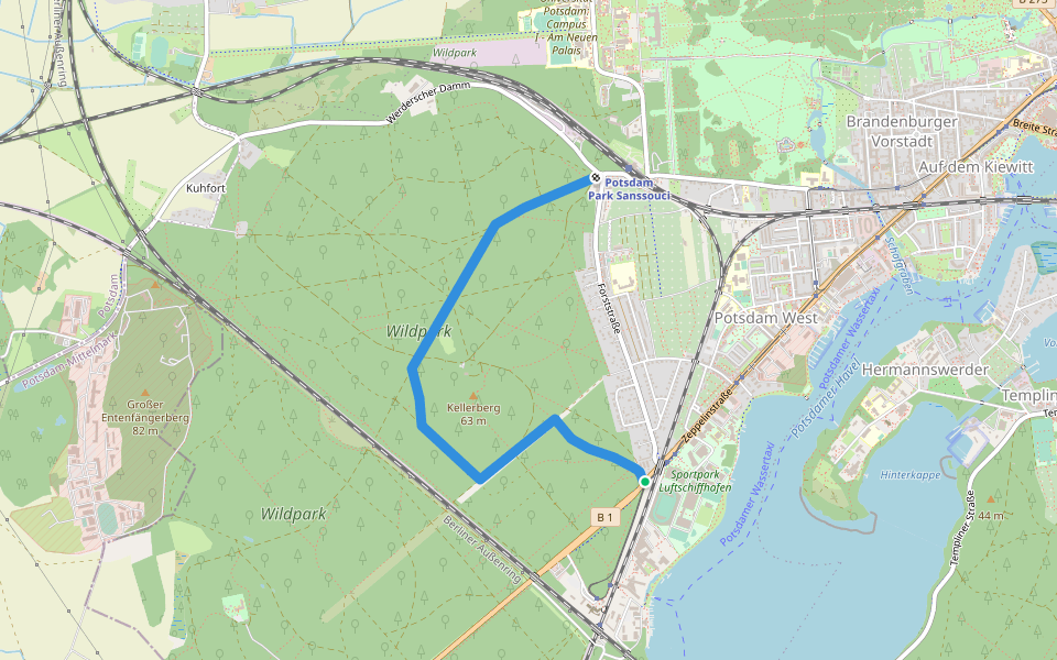 Small Wildlife Park Route in Brandenburg | Walking Map