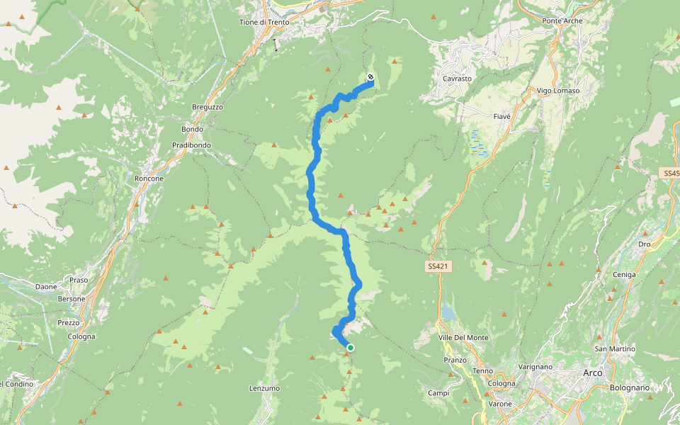 Garda - Brenta itinerary - 2nd stage | Walking Map