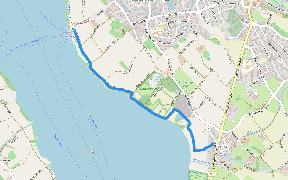 Niederuster-Riedikon in Zürich | Walking Map