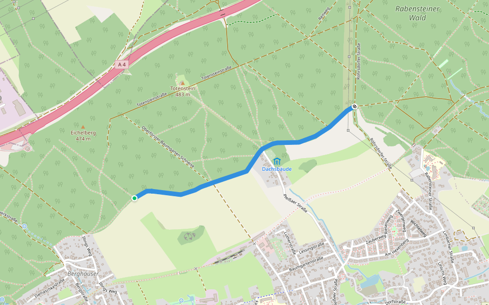 Rabenstein Forest southern slope in Sachsen | Walking Map