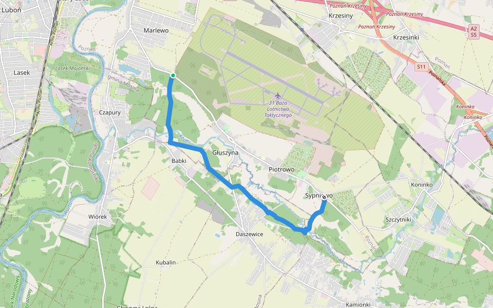 Sypniewo - Poznan in Województwo wielkopolskie | Walking Map