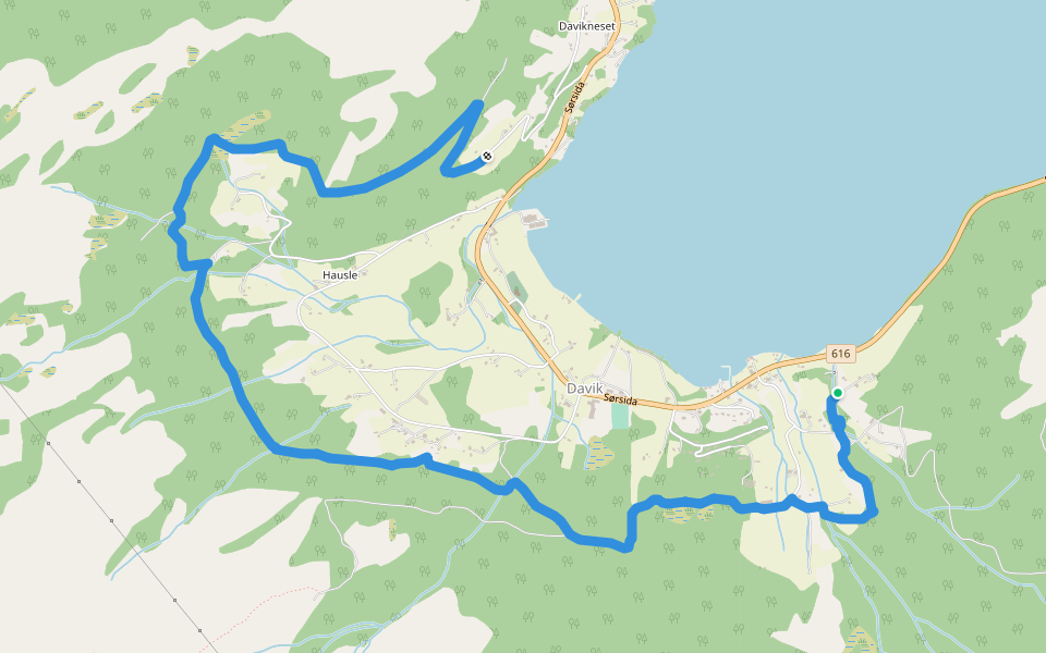 North Sea Trail Davik in Vestland | Walking Map