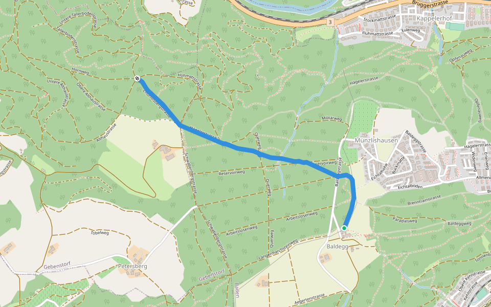 Baldegg-Chörnlisberg in Aargau | Walking Map