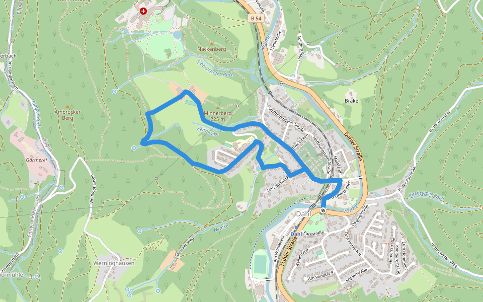 Circular route A6 Wallburgweg (Dahl) in Nordrhein-Westfalen | Walking Map