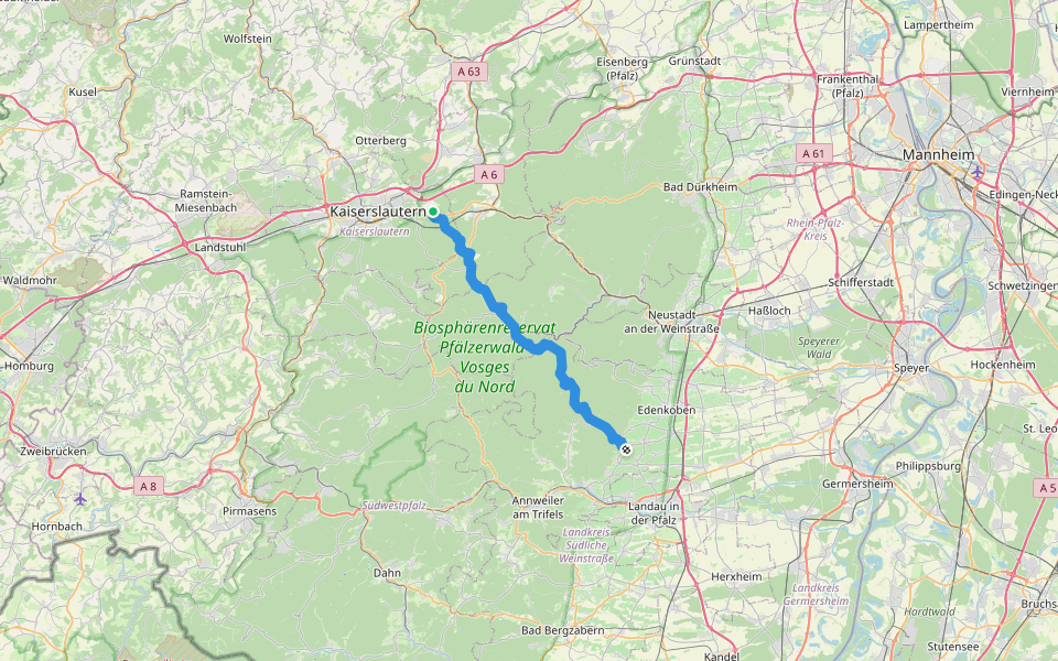 Pfälzerwald Gelb-Weißer Balken Walking And Running Trail | Pacer